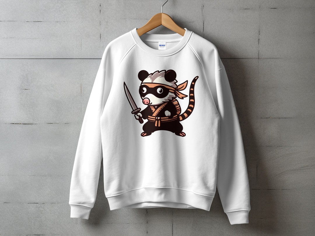 Ninja Opossum Animal Sweatshirt, Opossum Lover Sweatshirt, Opossum Sweatshirt, Animal Lover ...