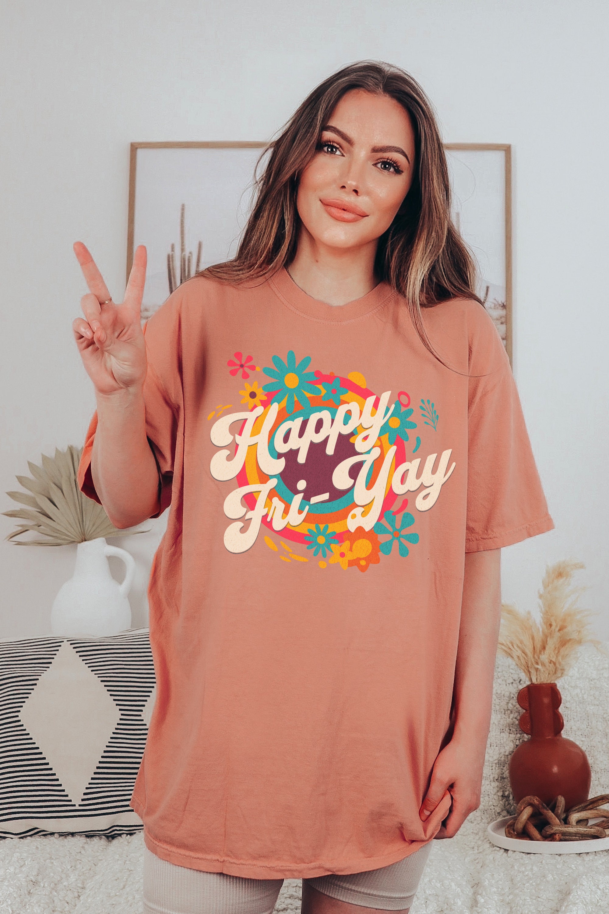 Comfort Colors Happy Fri-yay Shirt, Fri-yay Shirt, Friday Weekend ...