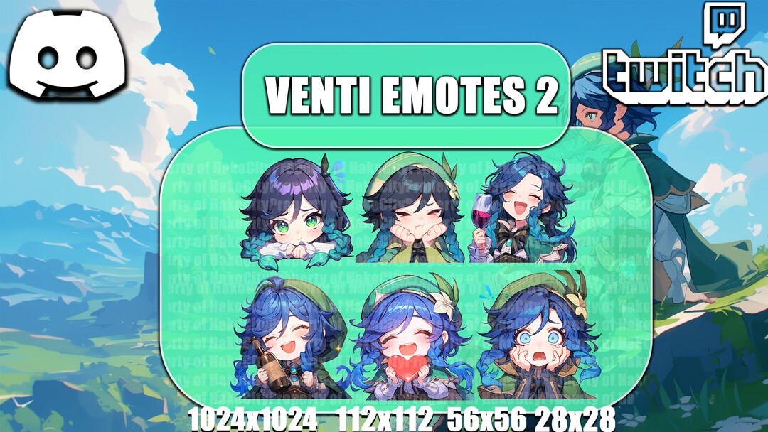 Venti Genshin Impact Emote Pack 2 - Etsy