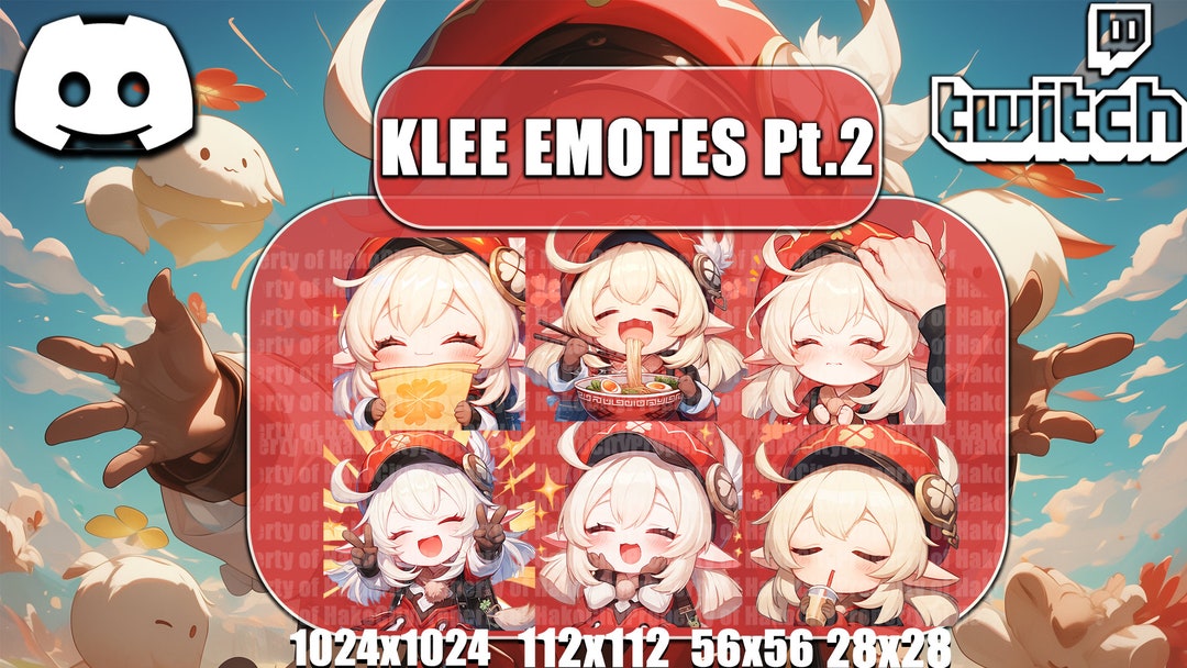 Klee Genshin Impact Emotes Batch 2 - Etsy