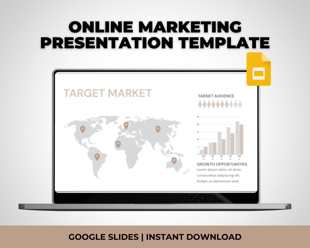 Online Marketing Presentation Template for Small Businesses, Social ...
