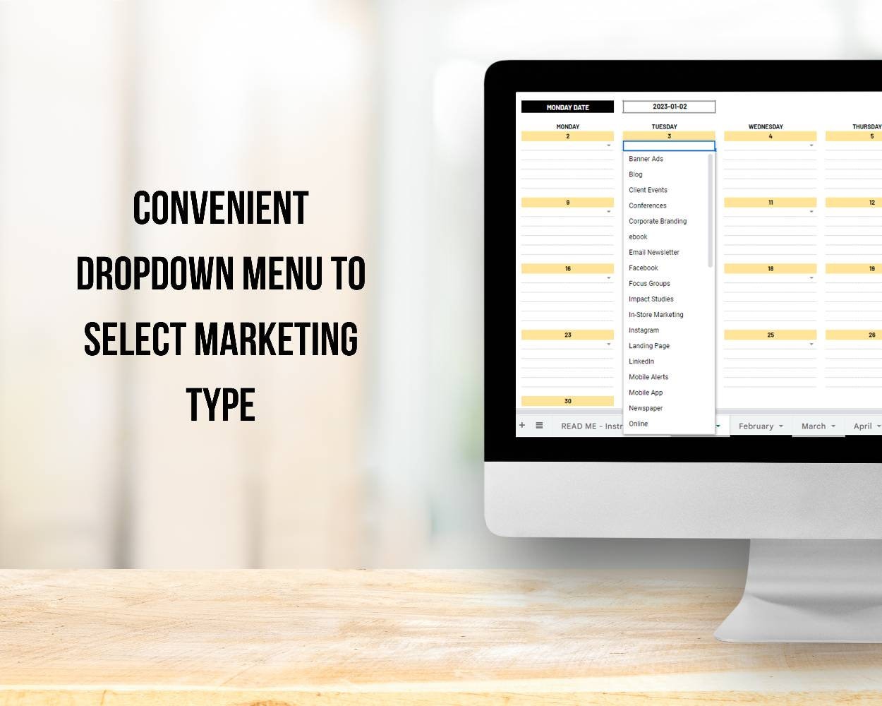2025 Marketing Calendar Template for Small Businesses, Social Media ...