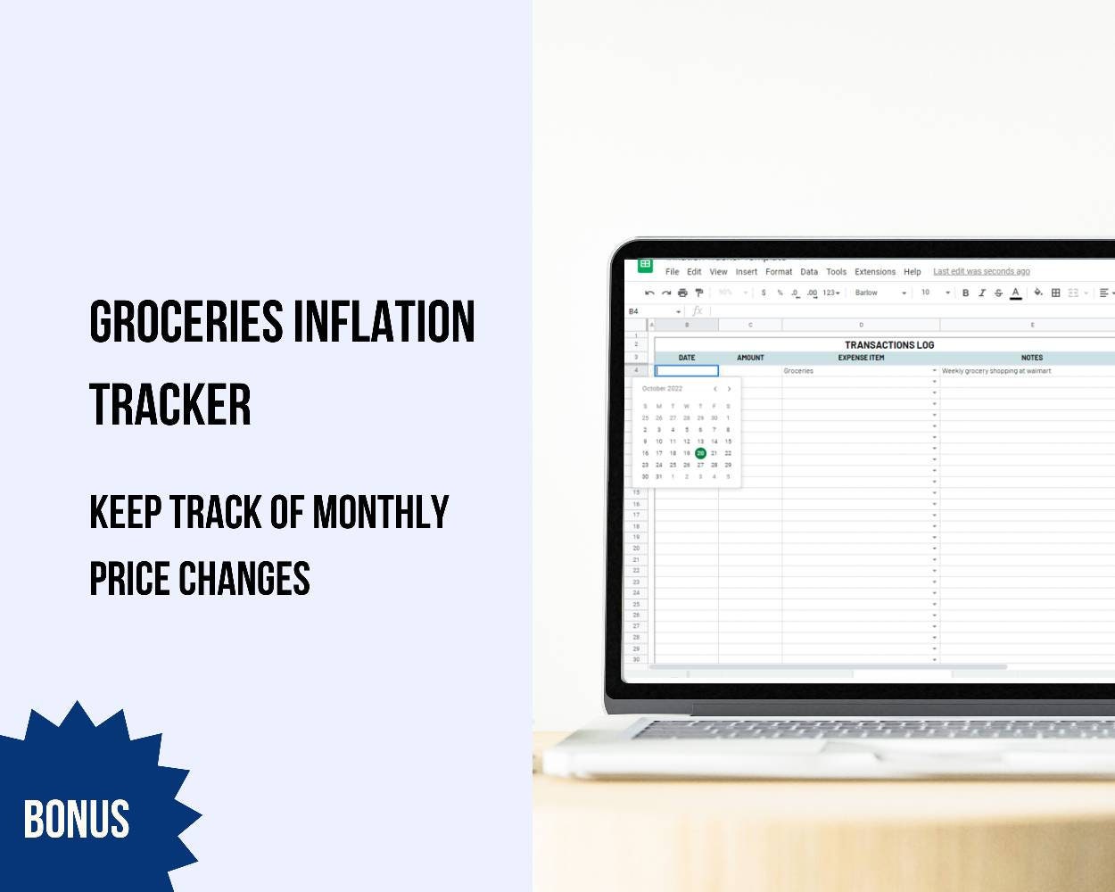 Inflation Expenses and Budget Template, Monthly Budget Spreadsheet ...