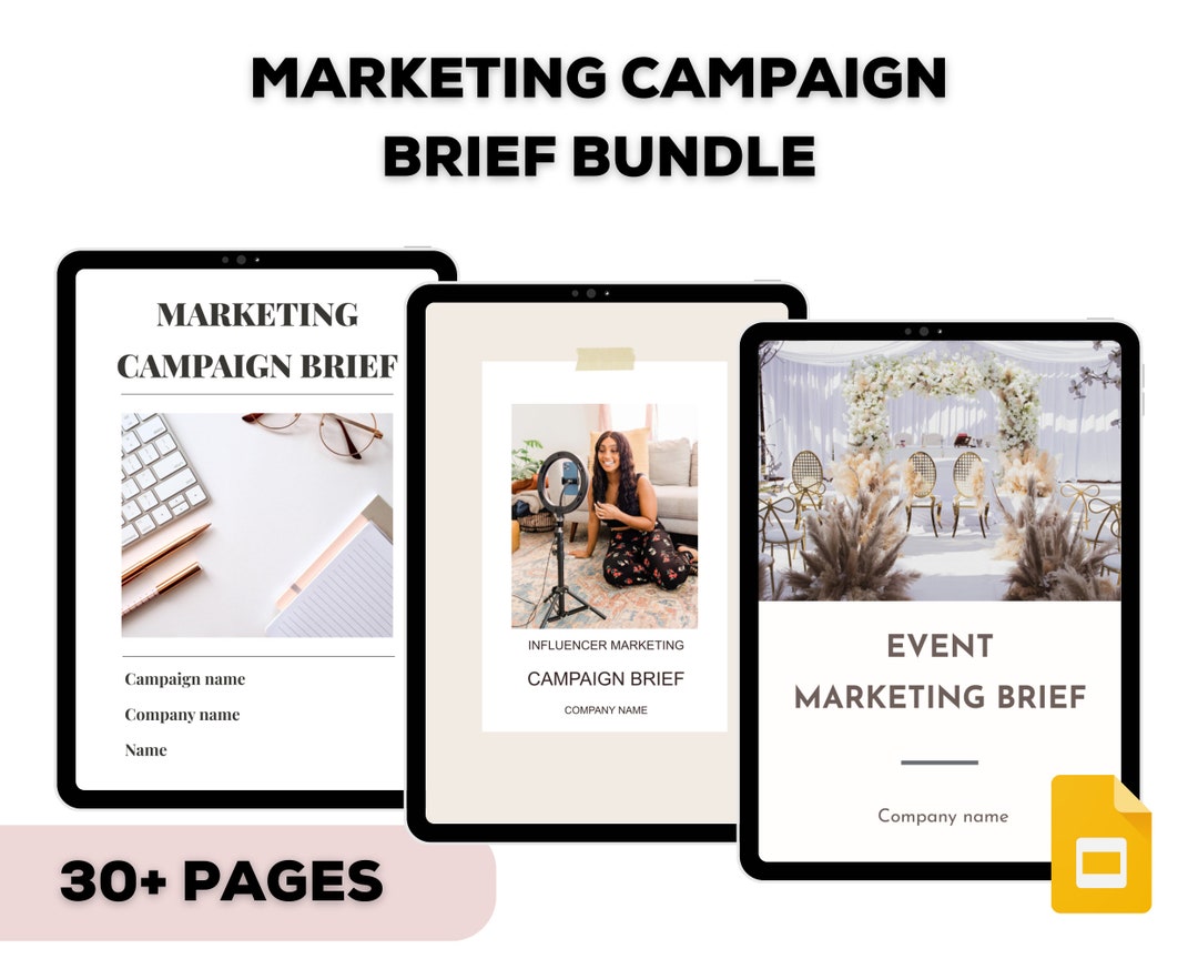 Marketing Campaign Brief Bundle, Influencer Marketing Template, Event ...