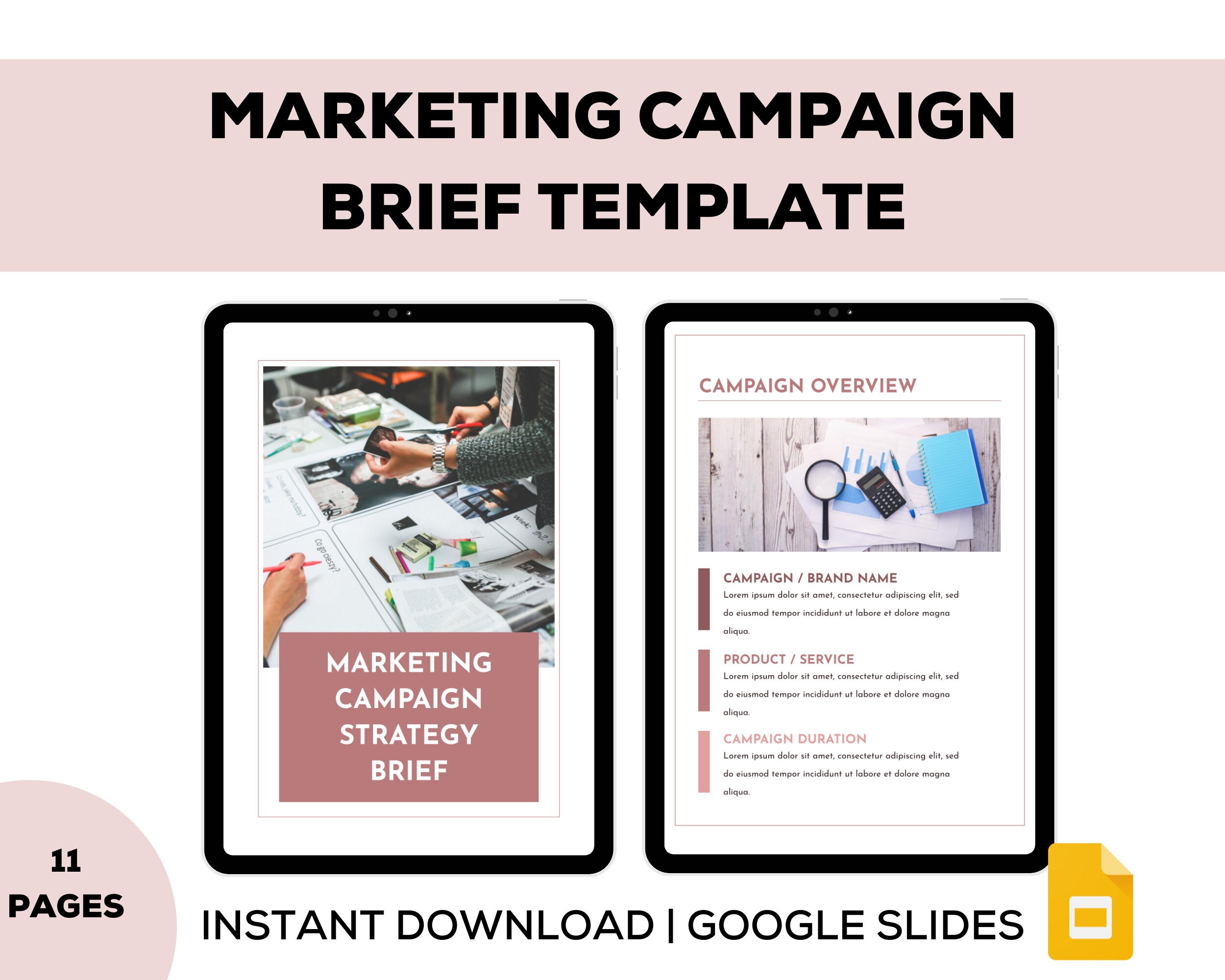 Marketing Campaign Brief Template for Small Businesses, Minimalist ...