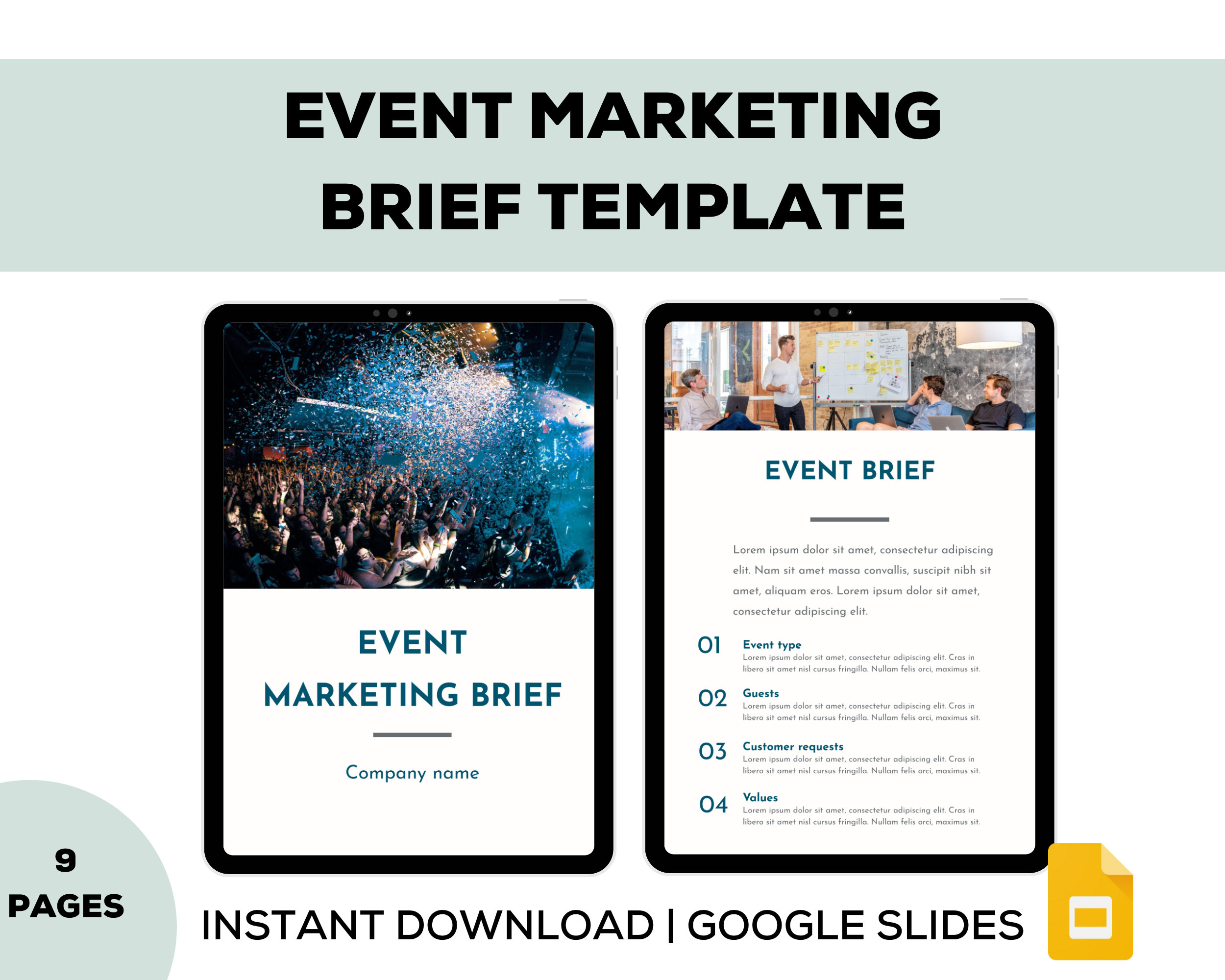 Event Planning Marketing Brief Template for Small Businesses, Event ...