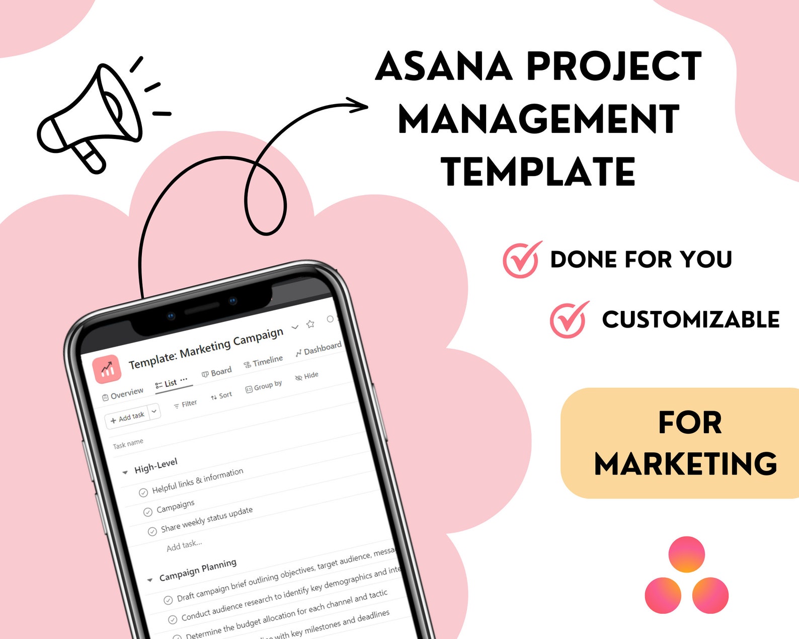 Asana Marketing Project Management Template (digital Download) - Etsy