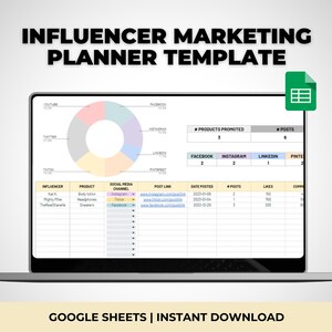 Influencer Marketing Planner Template for Small Businesses, Google ...
