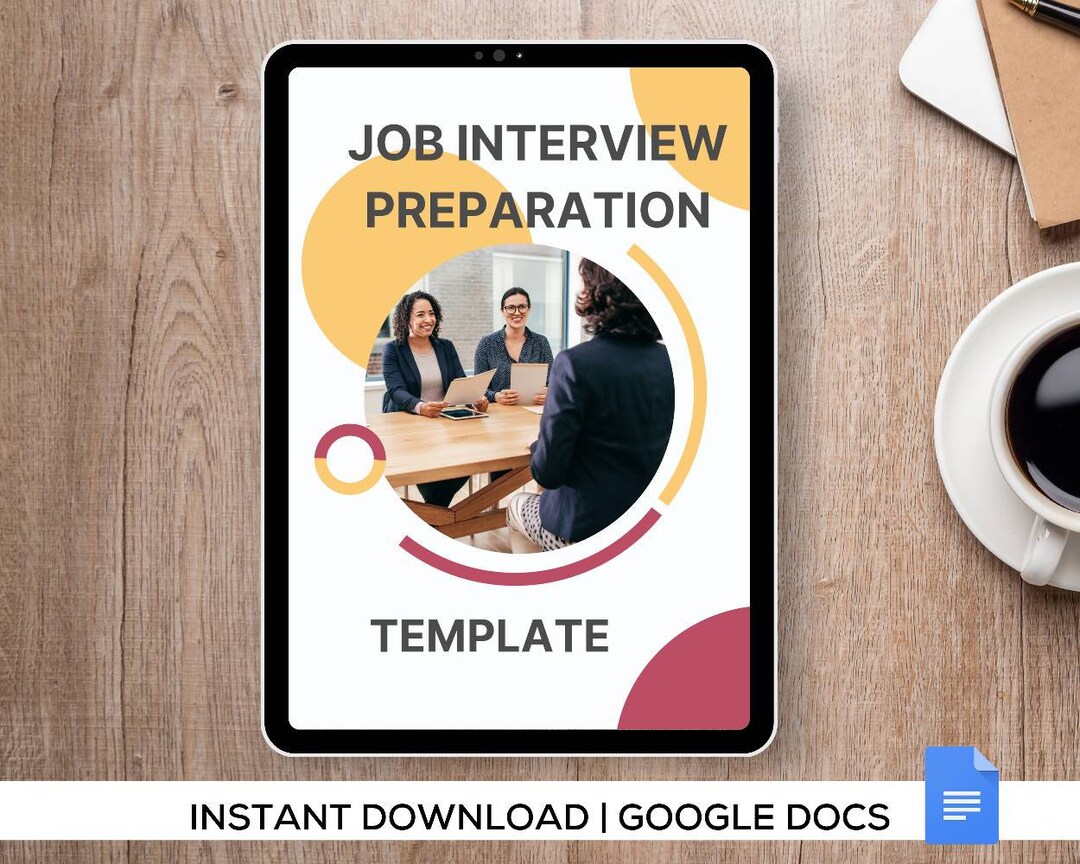Job Interview Preparation Worksheet, Career Google Docs Template, Job ...