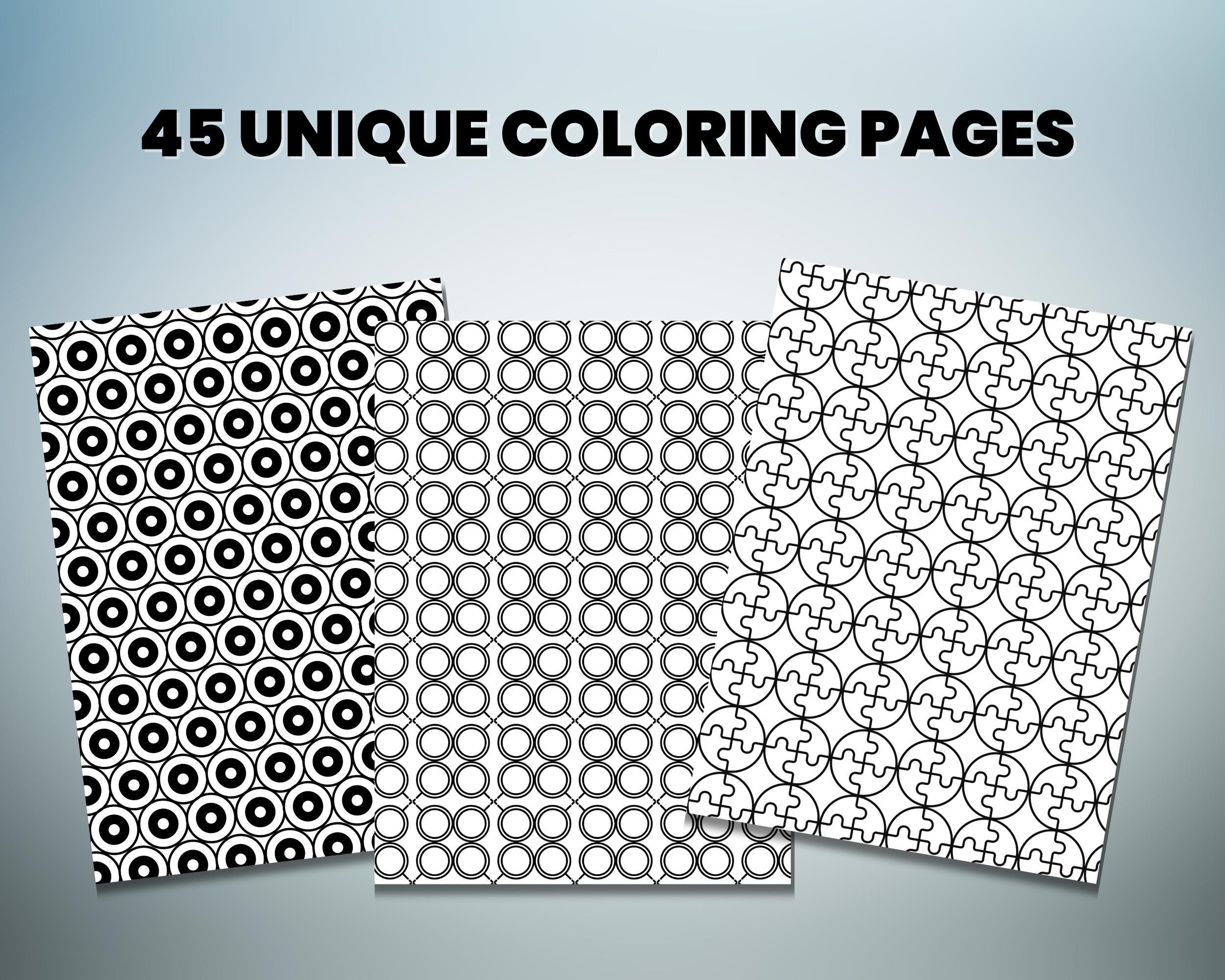 Circle Pattern Coloring Pages for Adults | 45 Printable Round Mandala ...