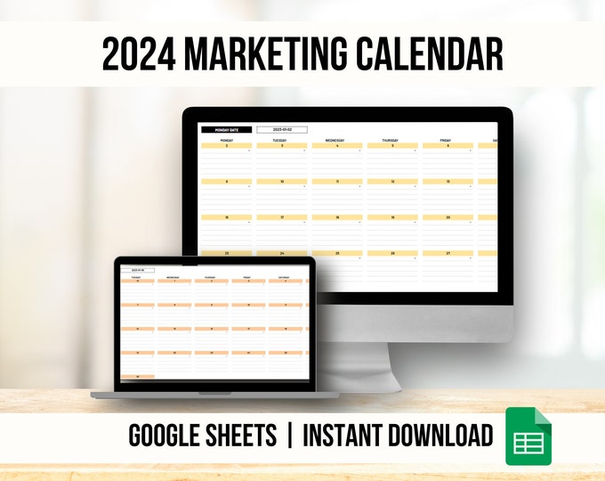 2023 Marketing Calendar, Campaign Planning Tool, Weekly Multi Channel ...