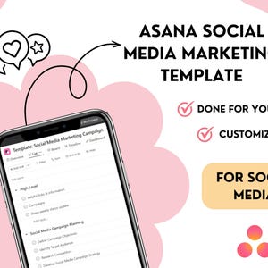 Asana Social Media Marketing Project Template (digital Download) - Etsy