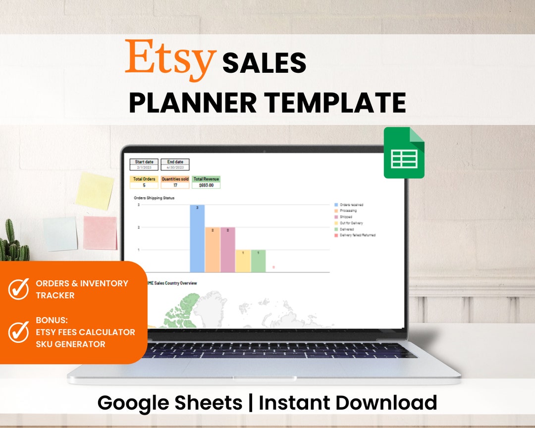 Etsy Sales Business Planner Template, Inventory Tracker Template Google ...