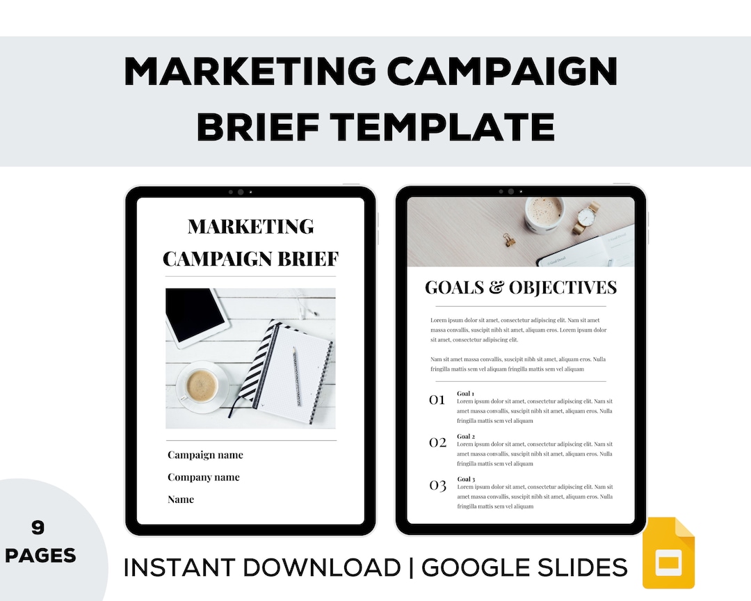 Marketing Campaign Brief Template for Small Businesses, Minimalist ...