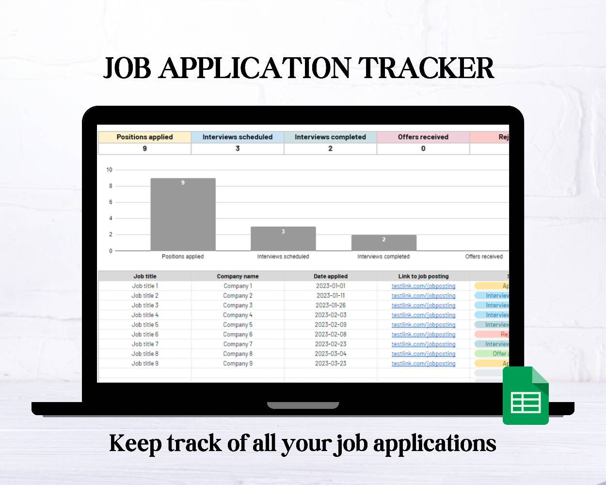 All-in-one Job Search and Job Application Template Bundle for Google ...