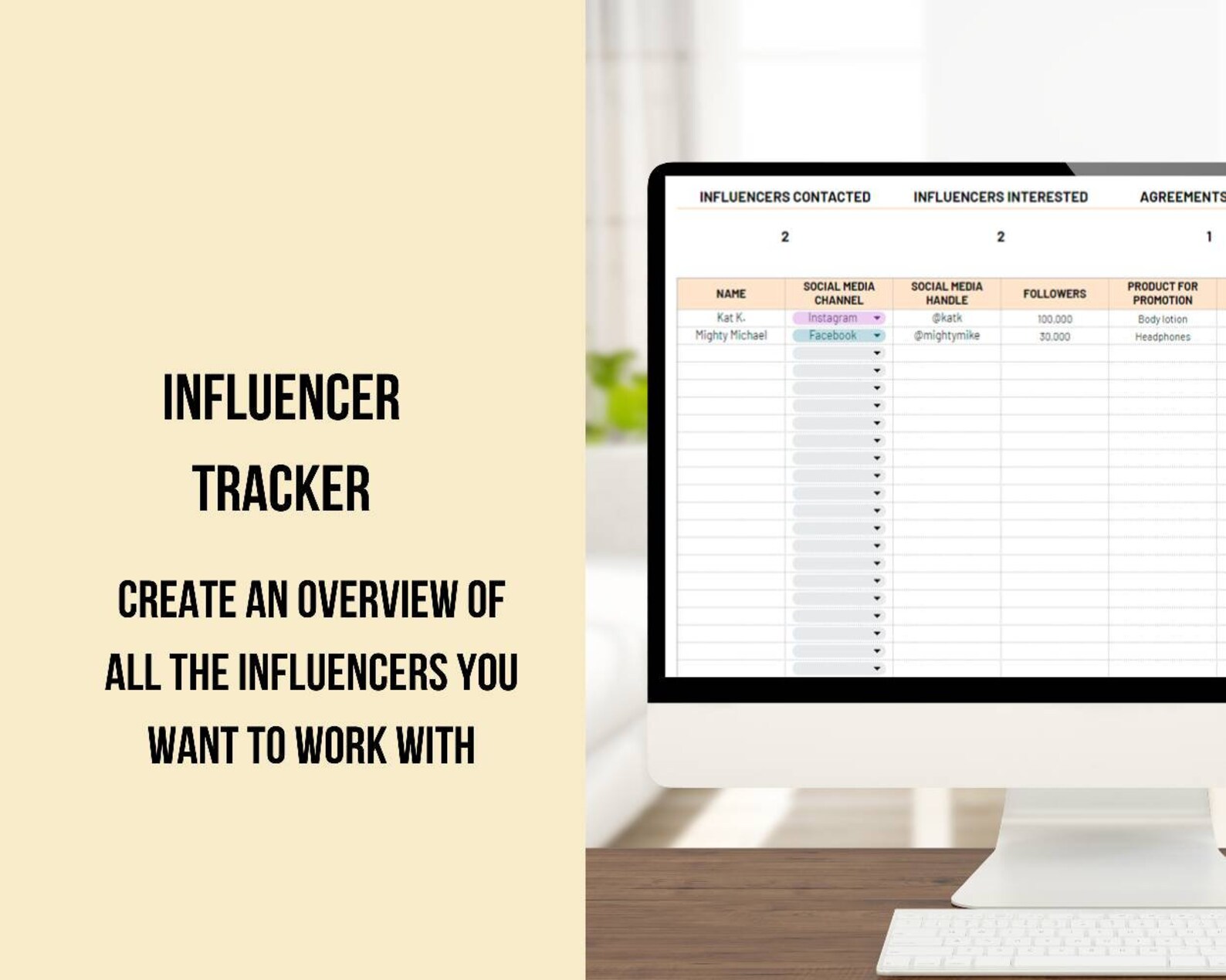 Influencer Marketing Planner Template for Small Businesses, Google ...