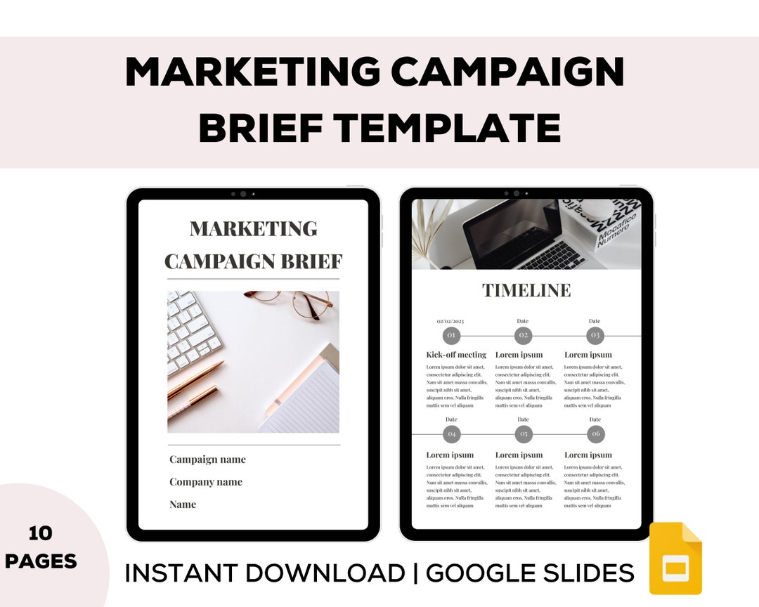 Marketing Campaign Brief Template for Small Businesses, Minimalist ...