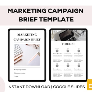Marketing Campaign Brief Template for Small Businesses, Minimalist ...