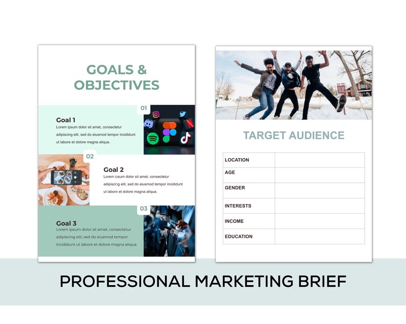 Influencer Marketing Brief Template for Small Businesses, Minimalist ...