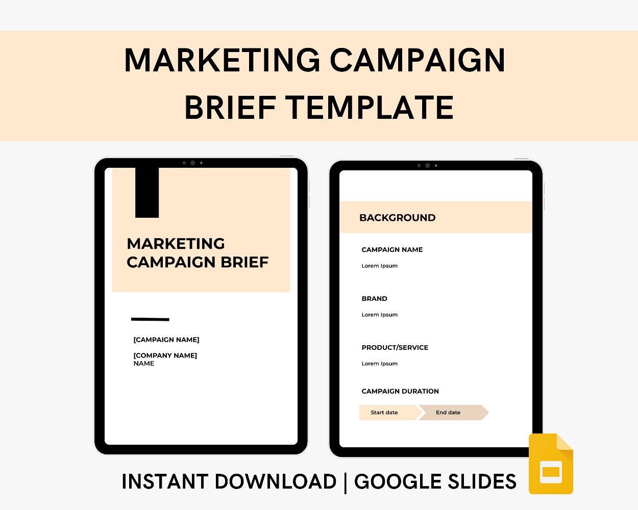 Marketing Campaign Brief Template for Small Businesses, Minimalist ...