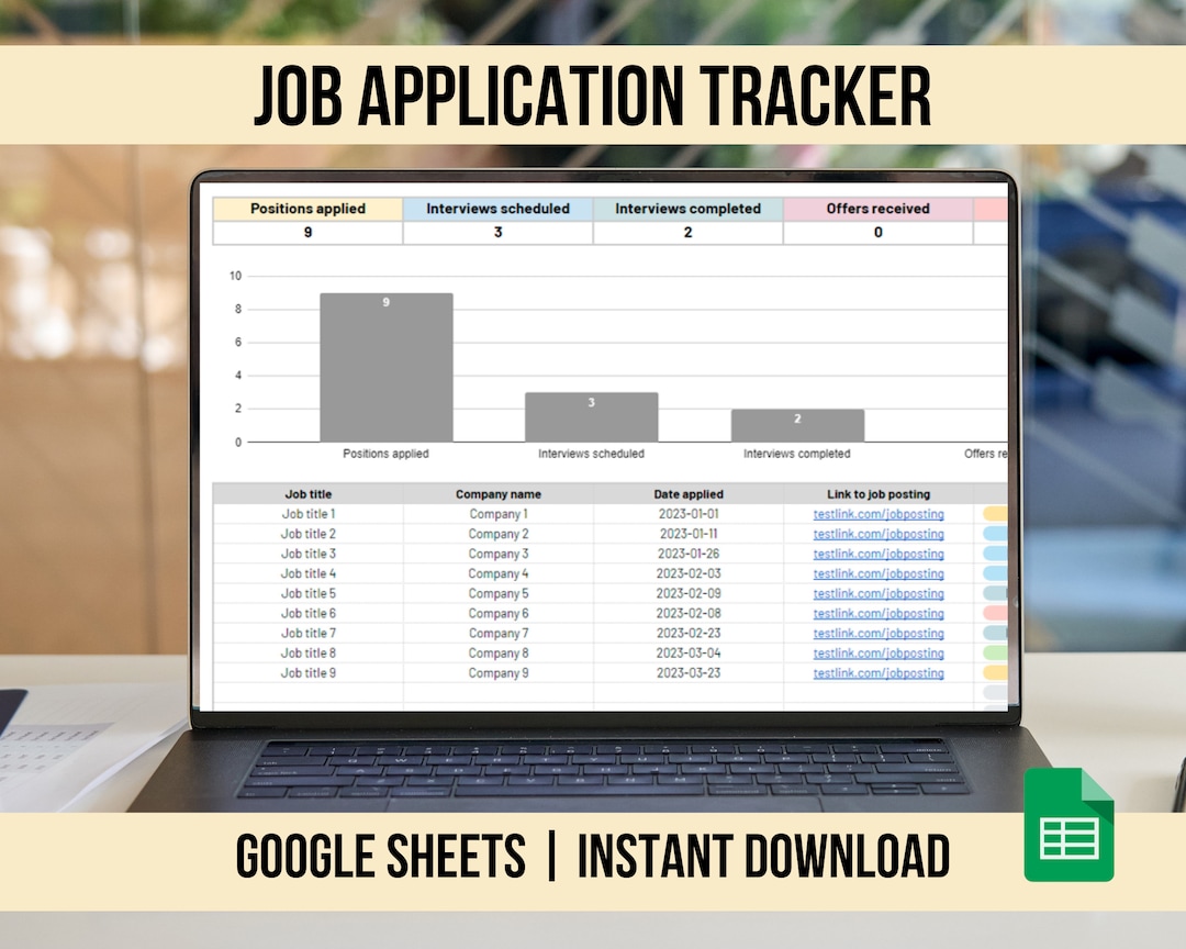Job Application Tracker for Google Sheets, Job Search Spreadsheet ...