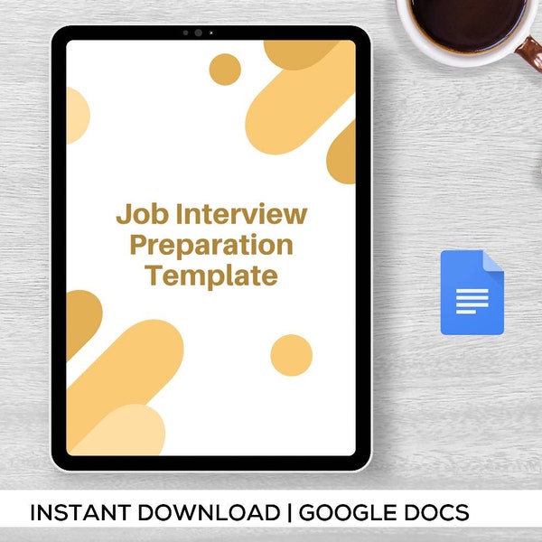 Job Interview Preparation Template - Etsy