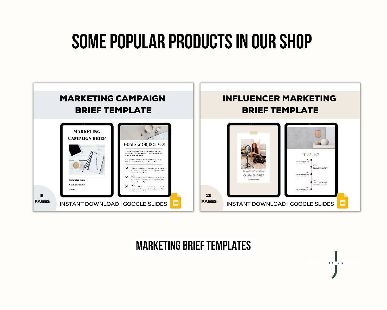 Influencer Marketing Brief Template for Small Businesses, Minimalist ...
