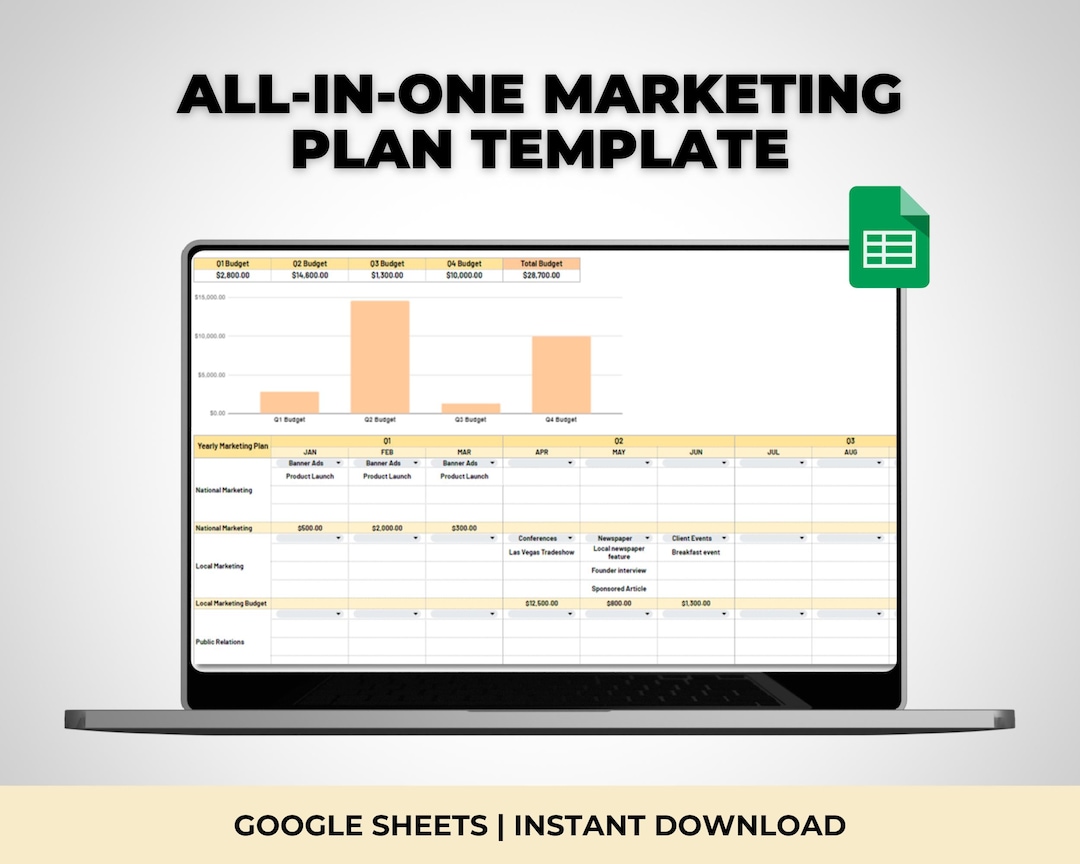 Marketing Campaign Planner Template for Google Sheets, Track Costs ...