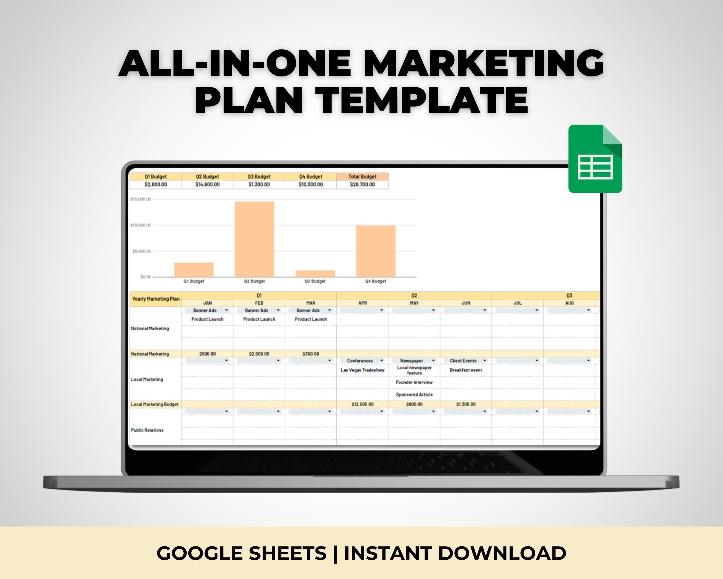 Marketing Campaign Planner Template for Google Sheets, Track Costs ...