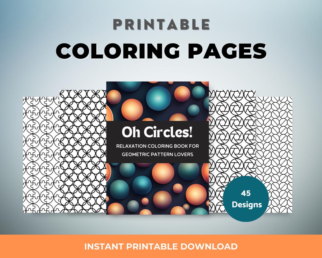 Circle Pattern Coloring Pages for Adults | 45 Printable Round Mandala ...