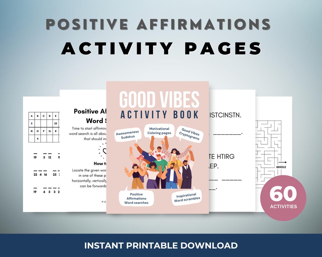 Good Vibes Sudoku Book, Word Search, Cryptogram, Word Scramble ...