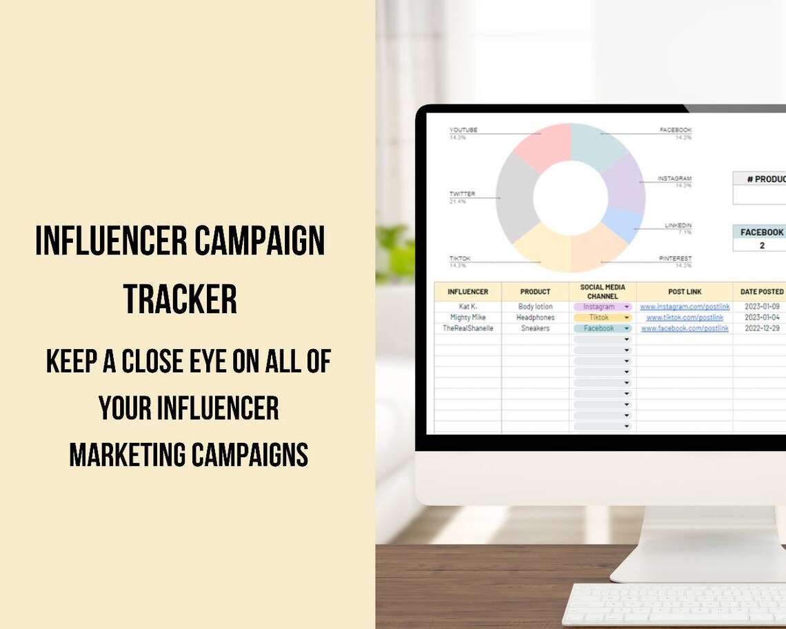 Influencer Marketing Planner Template for Small Businesses, Google ...