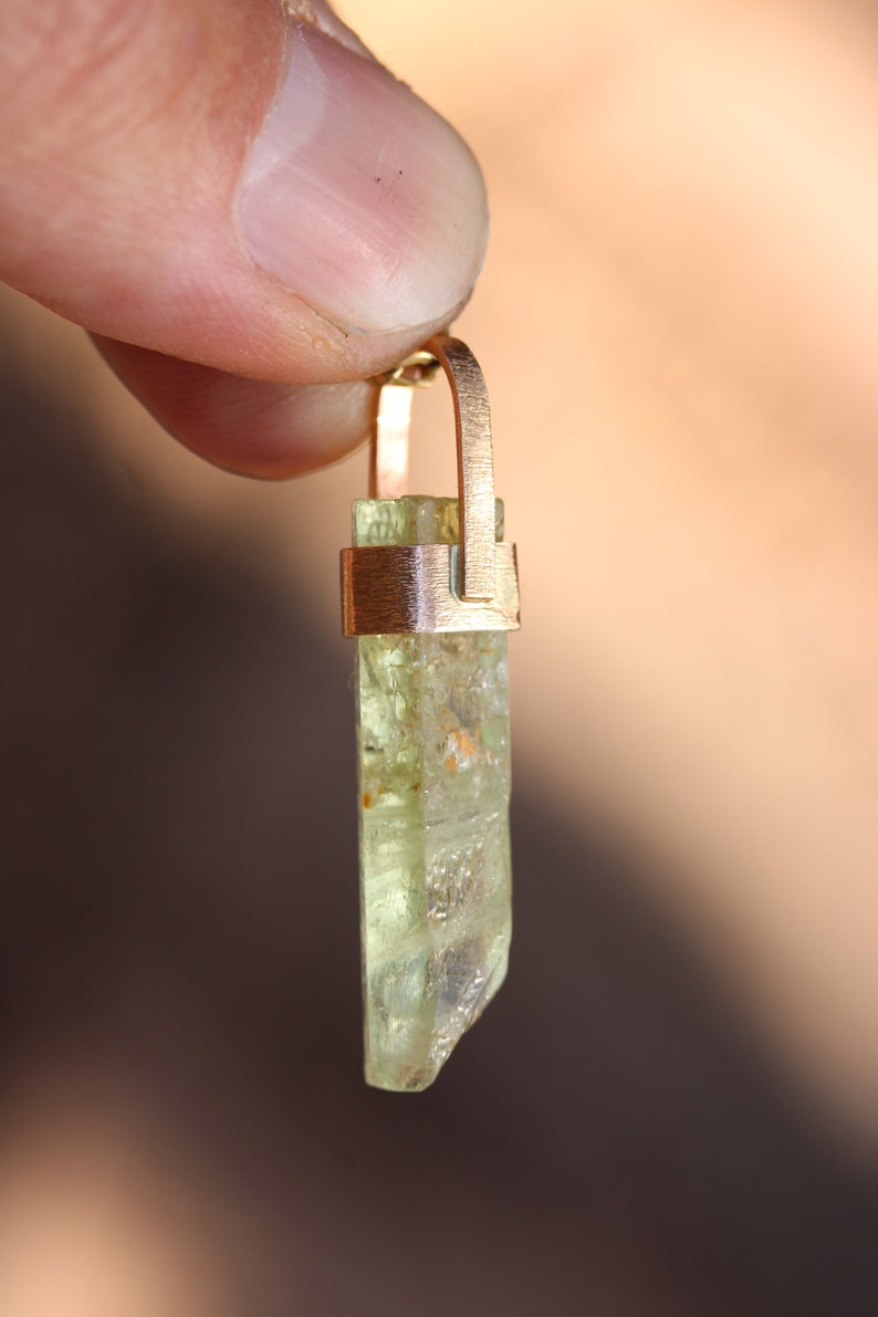 Brazilian Heliodor Open Bezel Pendant 14k Yellow Gold - Etsy