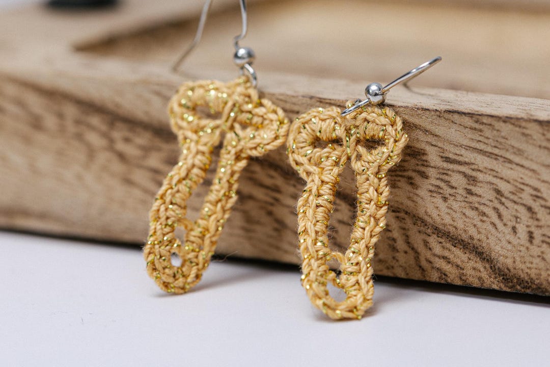Golden Phallus Earrings - Easy Crochet Pattern - Etsy