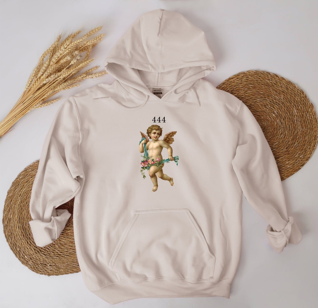 444 Angel Number Hoodie-aesthetic Hoodie-alt Hoodie-angel Energy-angel ...