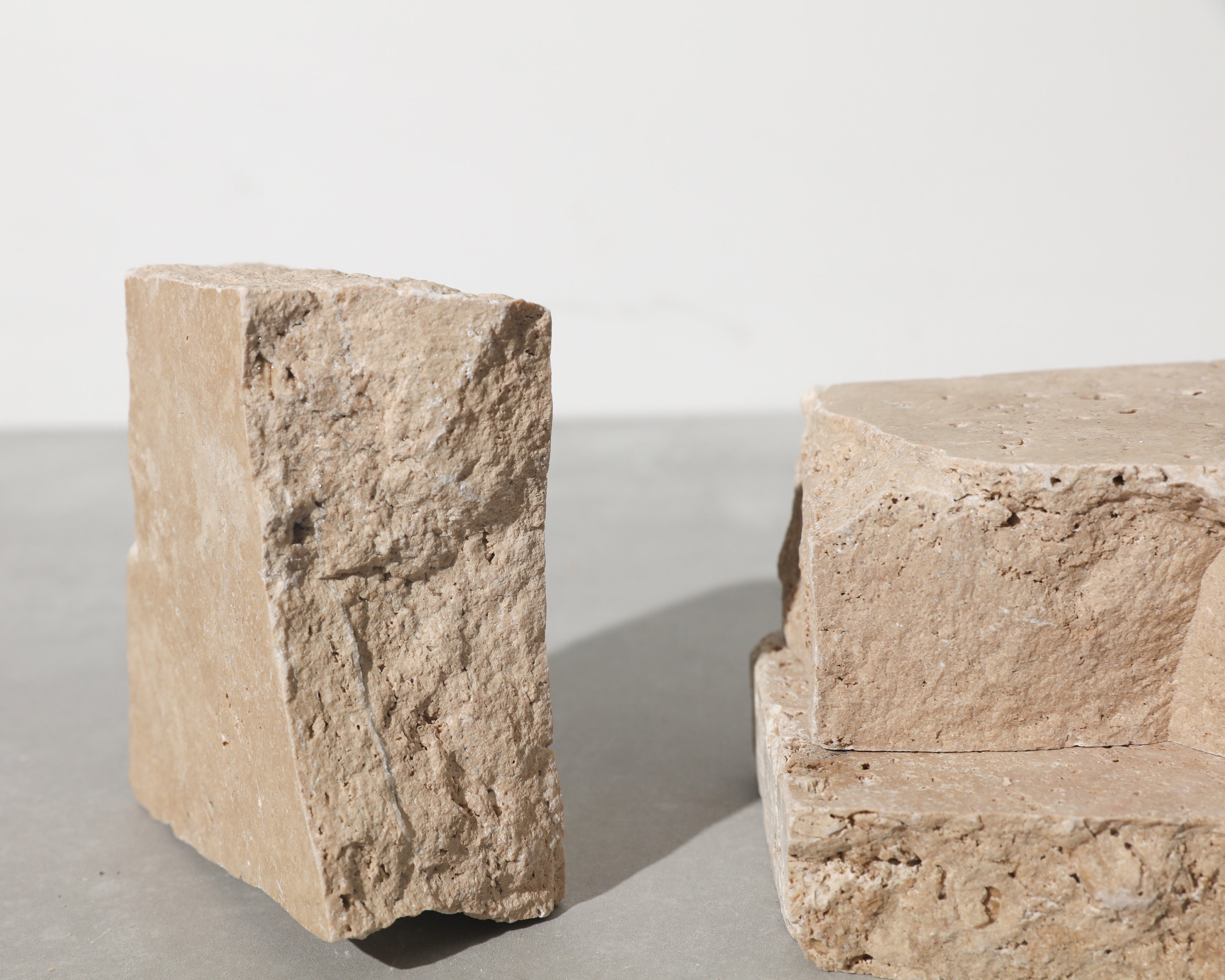 3 Travertine Stones Product Photography Props Broken Stone Photo Props ...