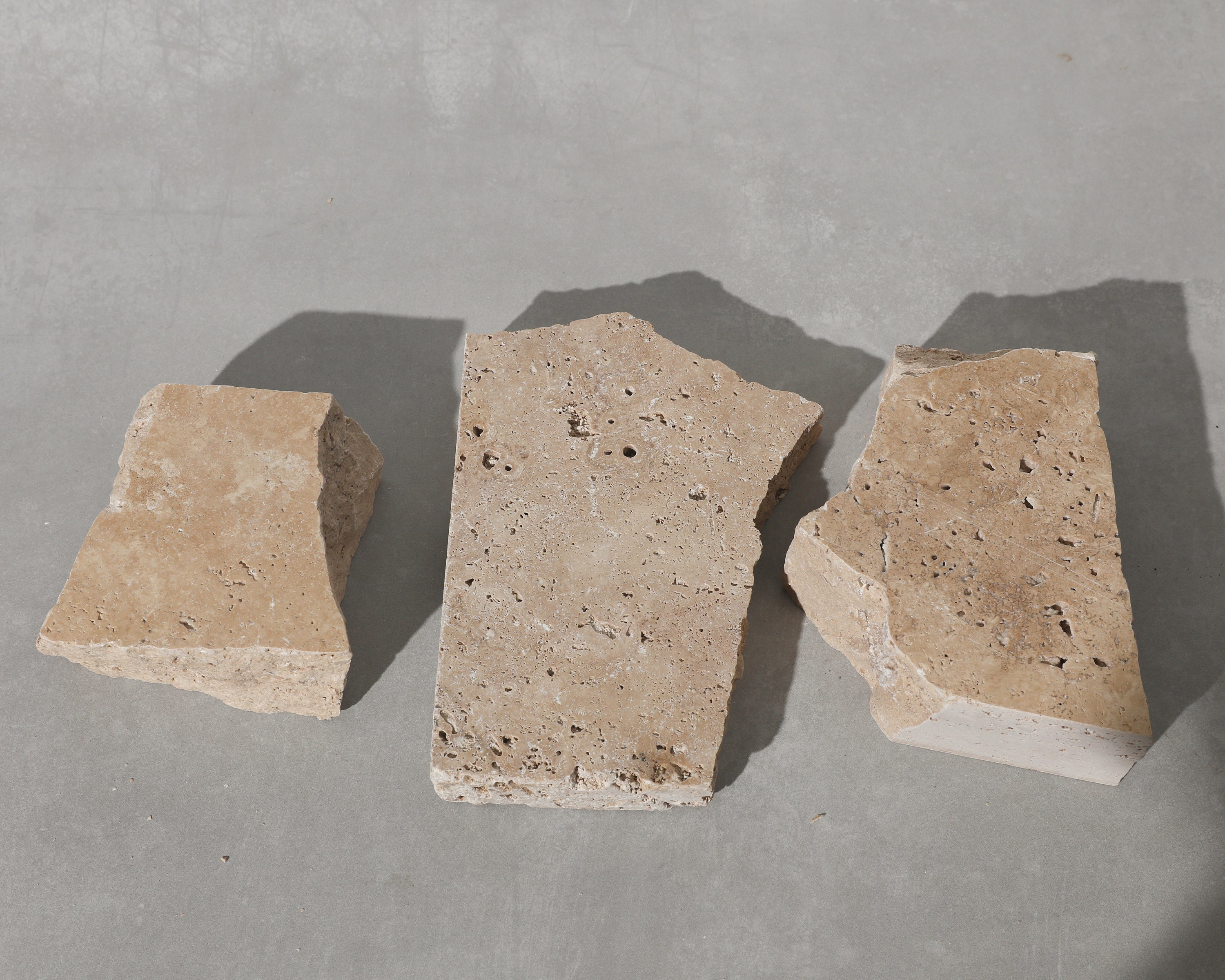 3 Travertine Stones Product Photography Props Broken Stone Photo Props ...