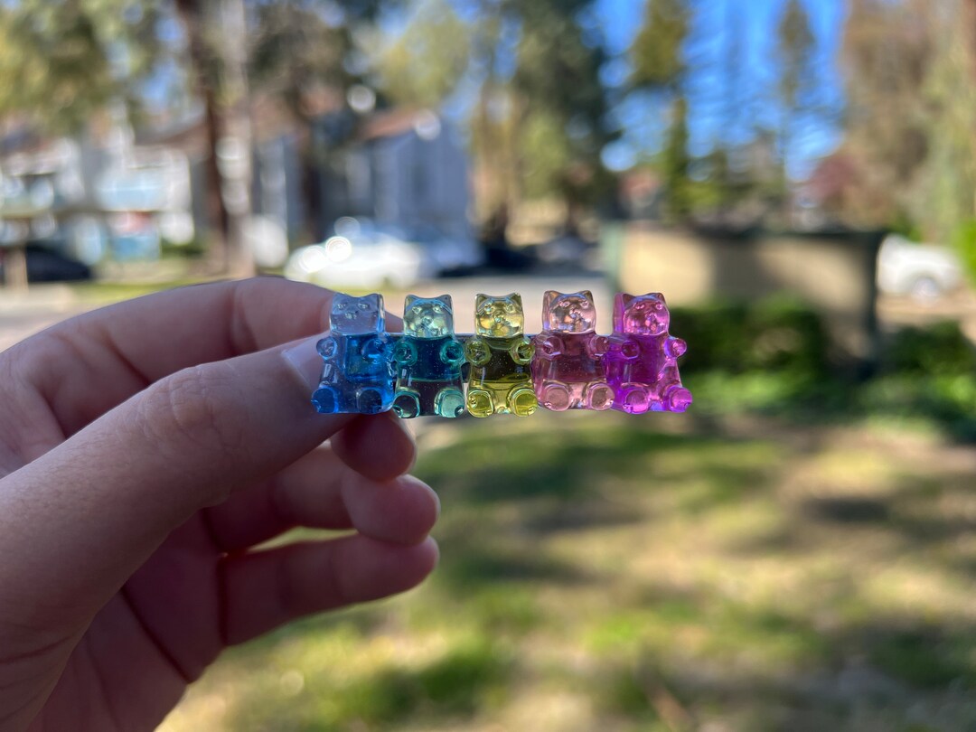 Kawaii Hair Clip Gift for Teens, Custom Color Gummy Bear, Y2K and Rave ...