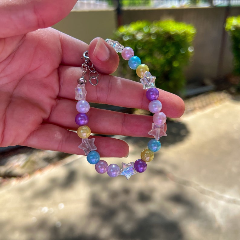 Y2K Star Bracelet, Pastel Pearl Bracelet, Kawaii Jewelry, Y2K Jewelry ...