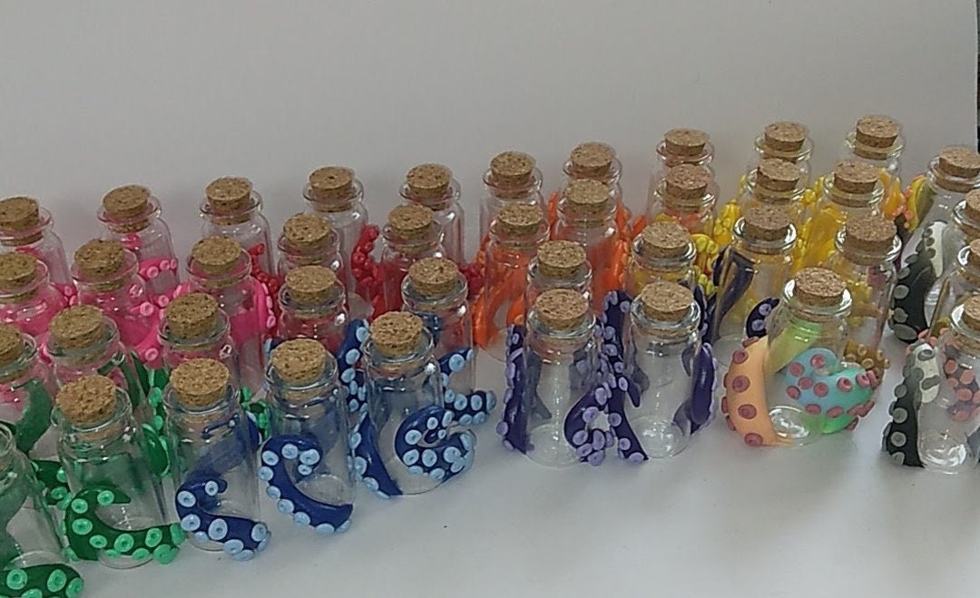 Octopus Corked Glass Jars - Etsy