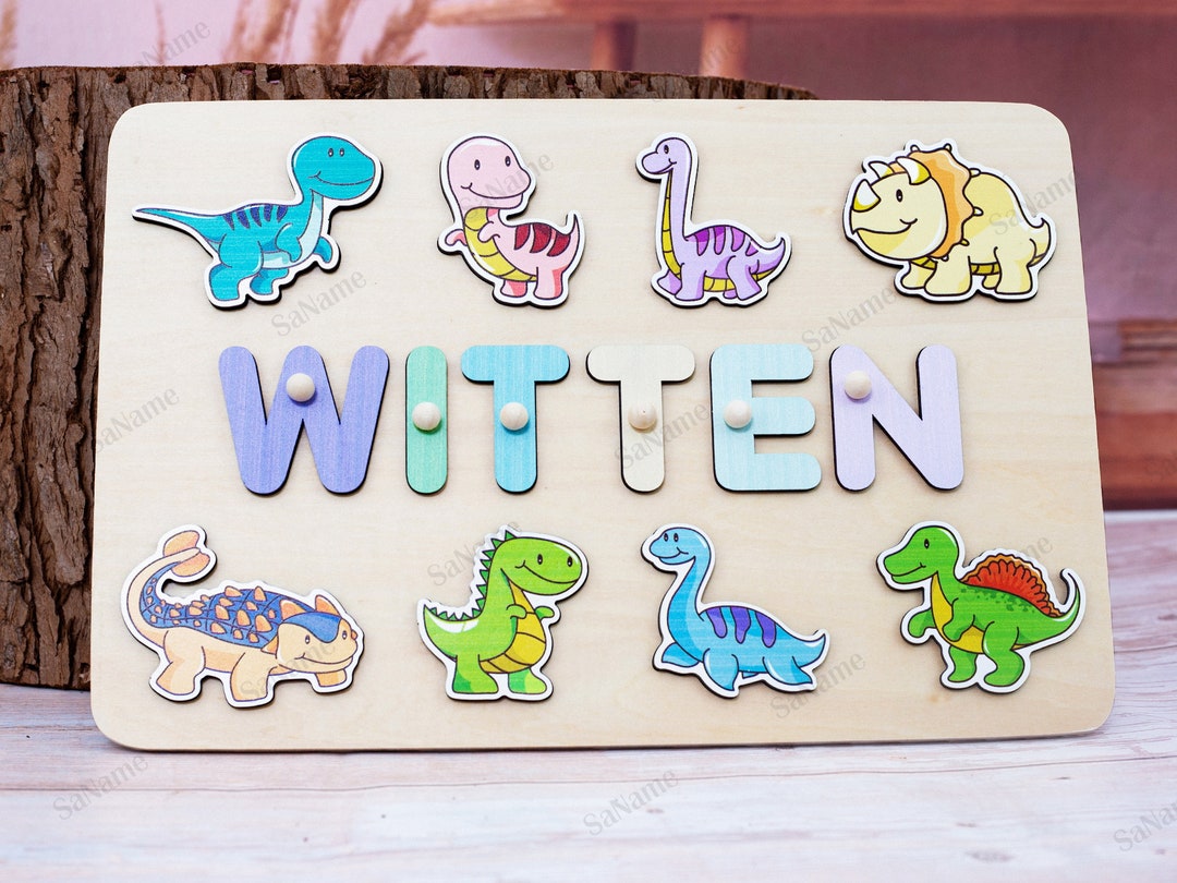 Name Puzzles With Animals Dinosaur Name Puzzles Ocean Baby - Etsy