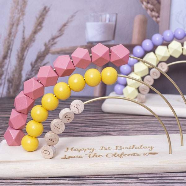 Personalised Name Abacus Rainbow - Etsy
