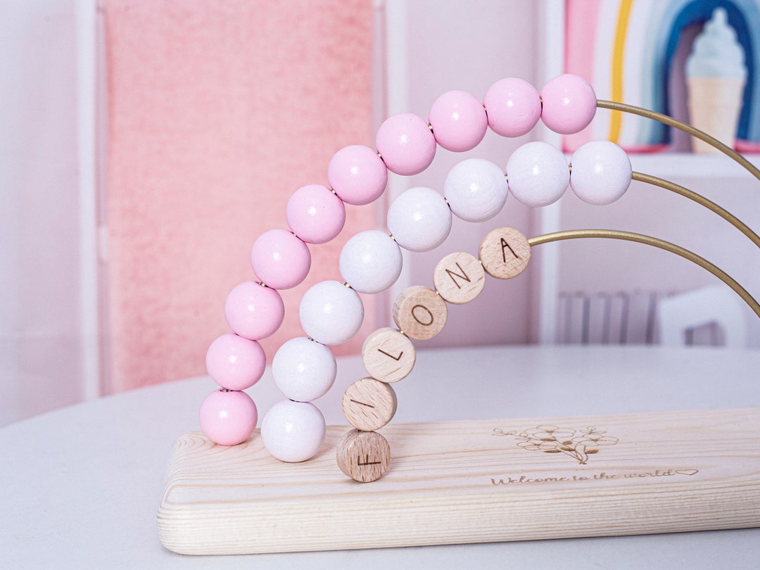 Personalized Abacus, Rainbow Abacus, Educational Toys, First Birthday ...