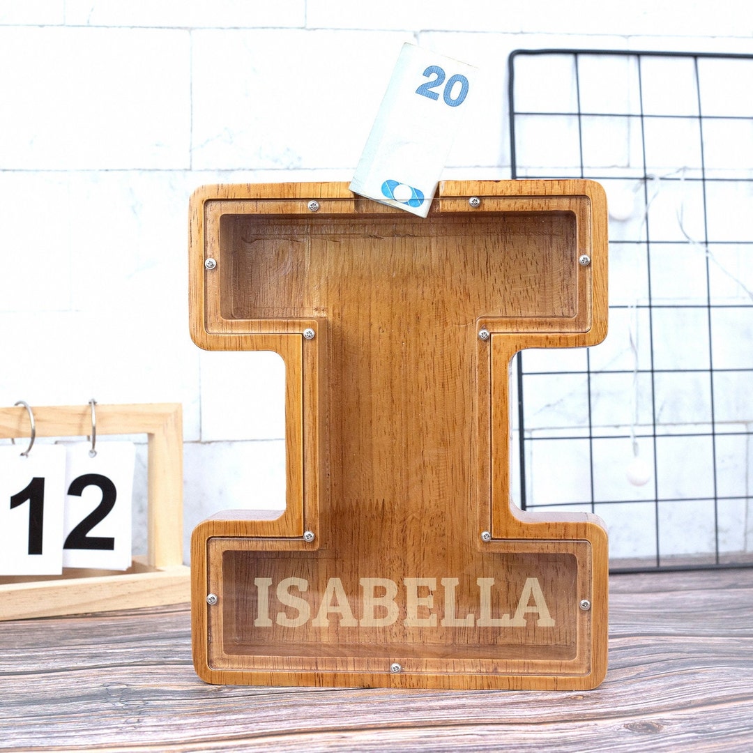 Personalized Alphabet Money Boxes, Custom Letter Piggy Bank, Nursery ...
