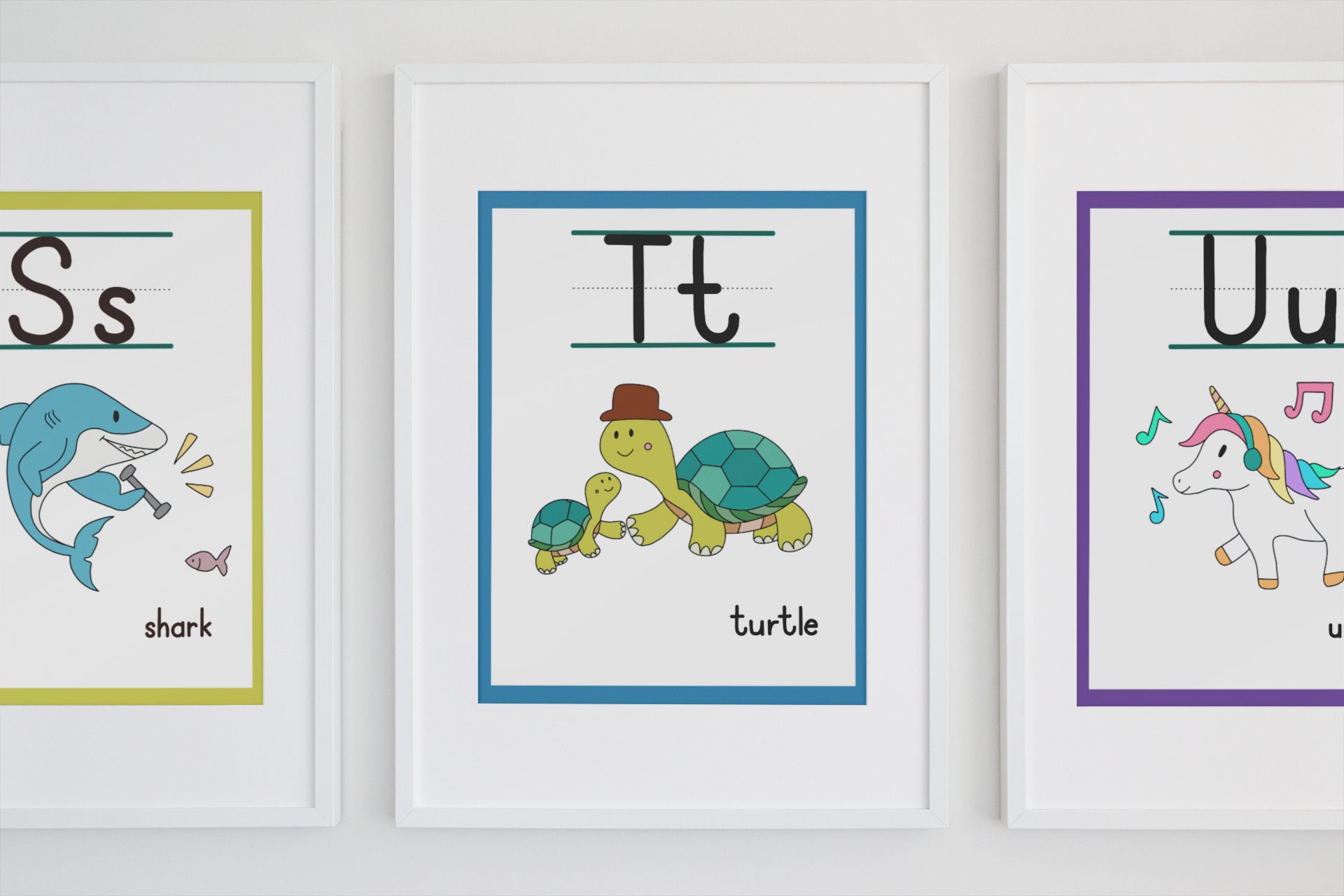 Animal Theme Alphabet Posters Printable A to Z Letters Classroom Decor ...