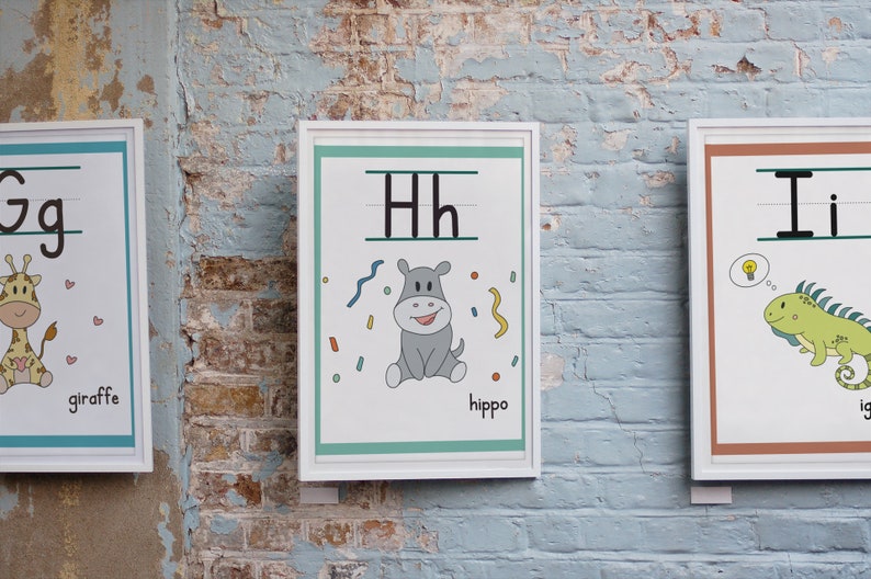 Animal Theme Alphabet Posters Printable A to Z Letters - Etsy