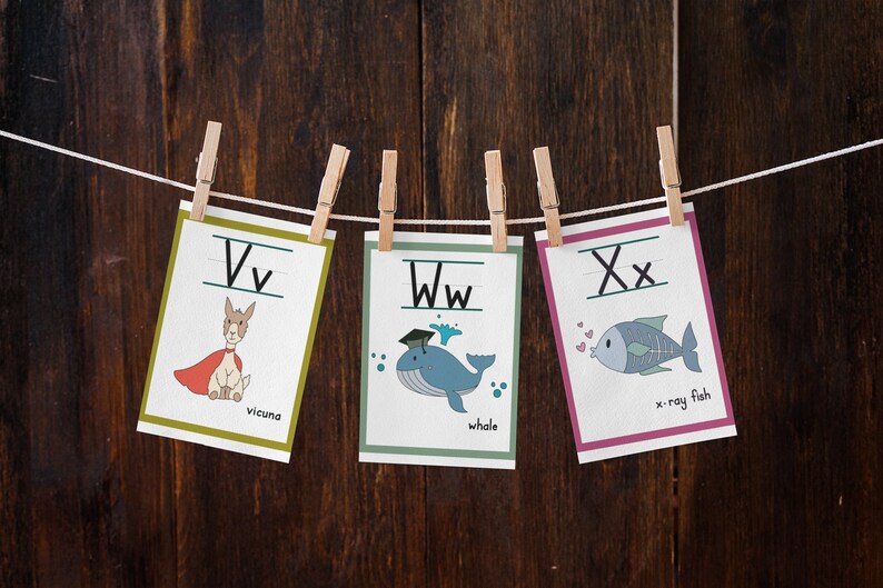 Animal Theme Alphabet Posters Printable A to Z Letters - Etsy