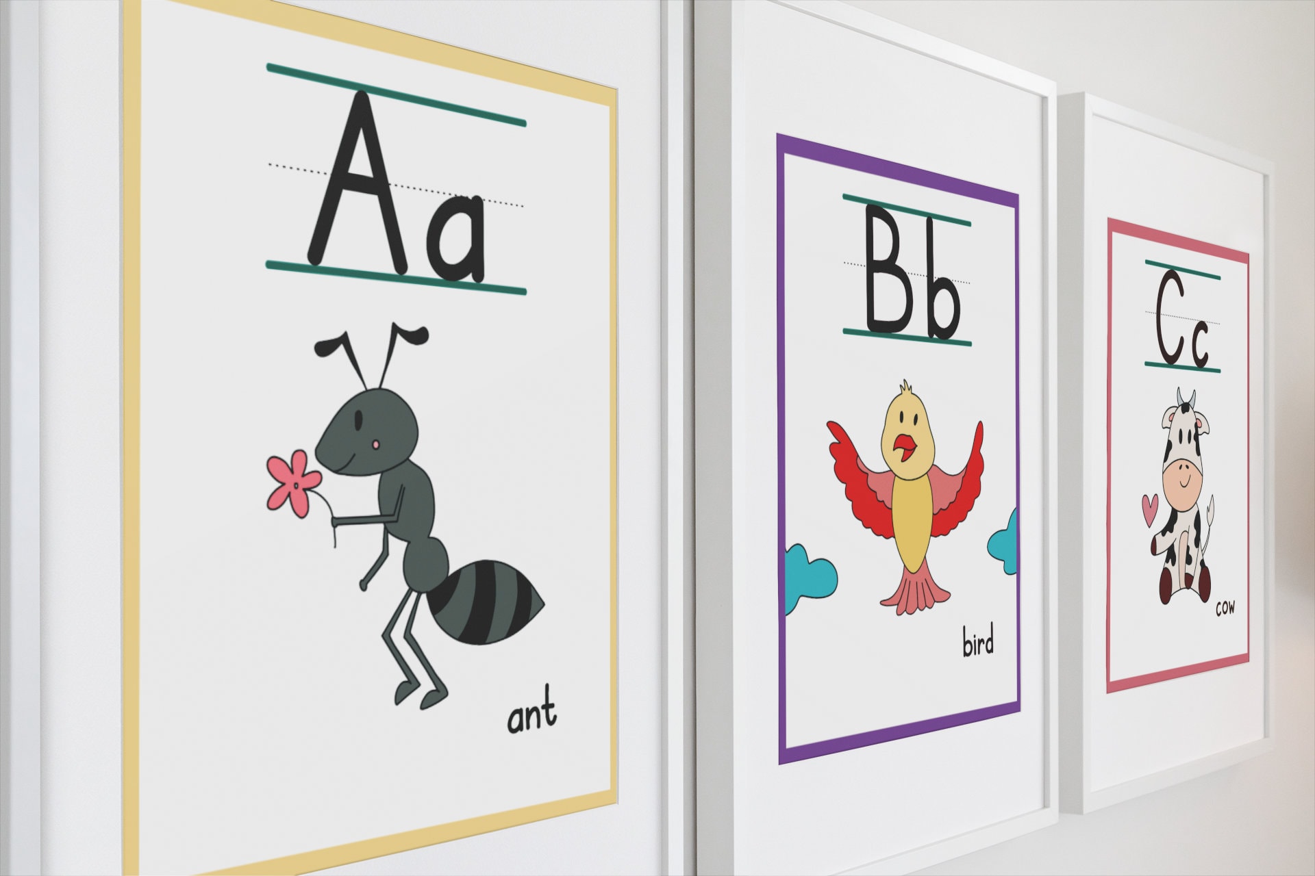 Animal Theme Alphabet Posters Printable A to Z Letters Classroom Decor ...