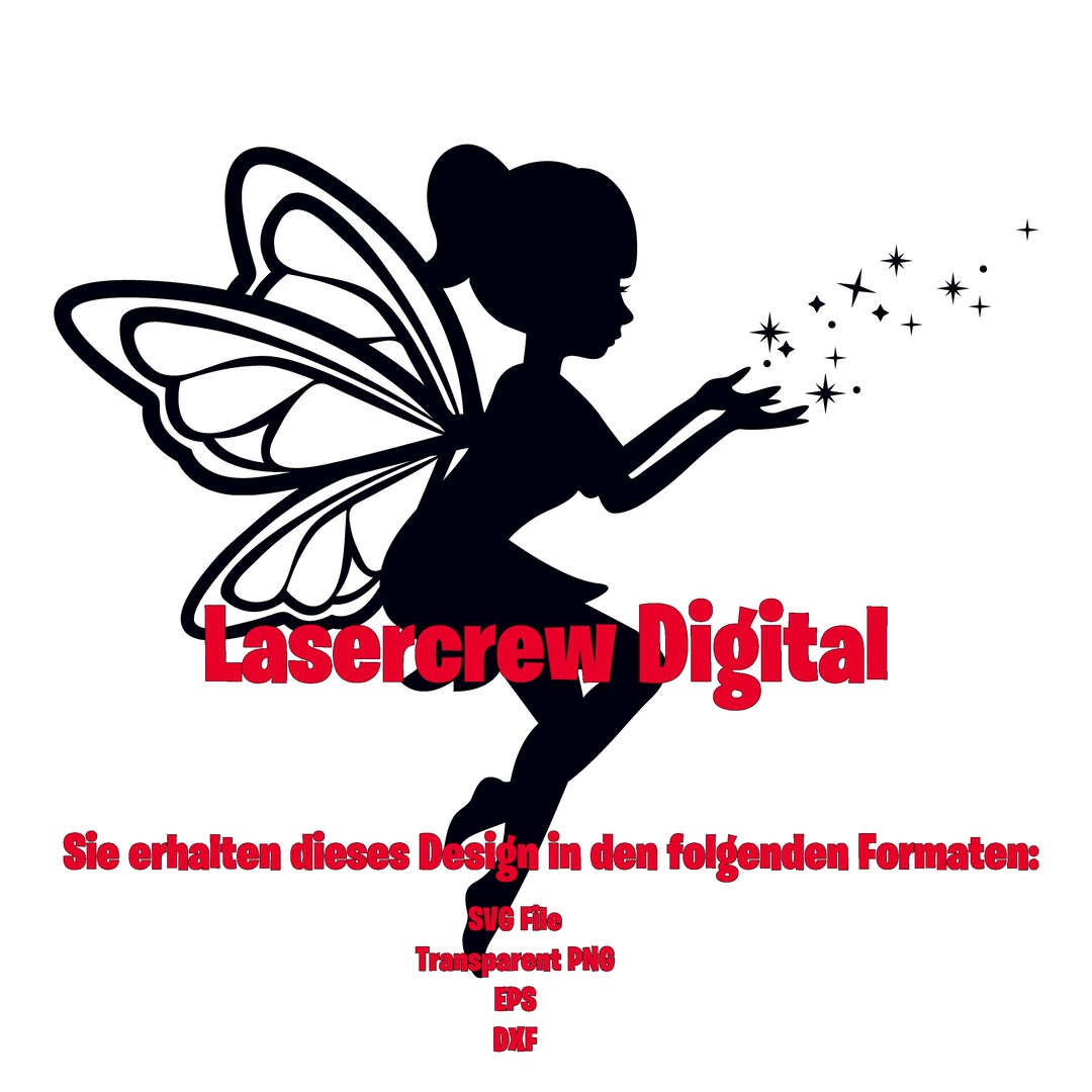 Silueta de un Hada Digital SVG EPS - Etsy España