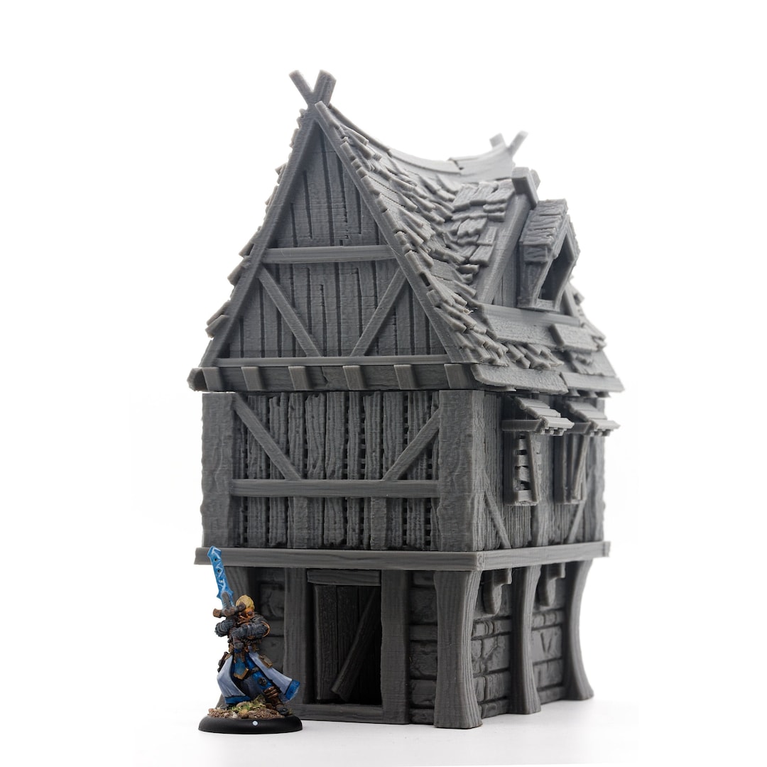Tabletop Gelände Tabletop Terrain Haus mit zwei Etagen für Warhammer ...
